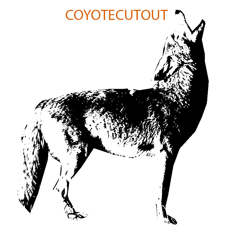 Coyote Applique Template