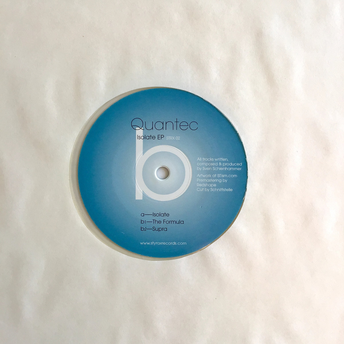 quantec "isolate ep" (12inch, clear vinyl, warehouse find) | quantec | Rising Sun