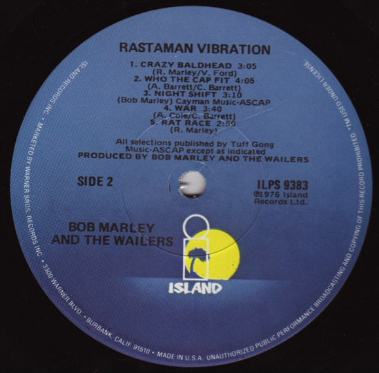 Rastaman Vibration Bob Marley