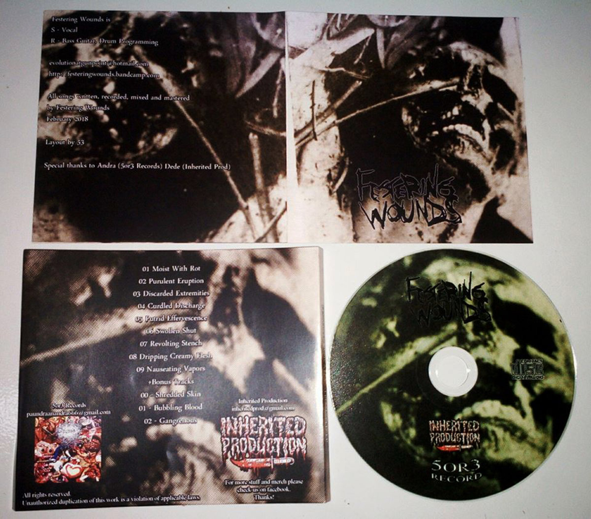 Self Titled EP (53-004) | Festering Wounds | 5or3 Records