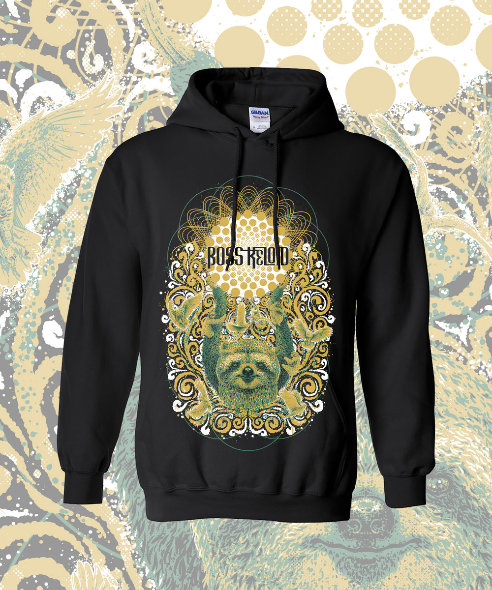 HOODIE 'Sun Sloth' - Boss Keloid Design (BLACK) | Boss Keloid
