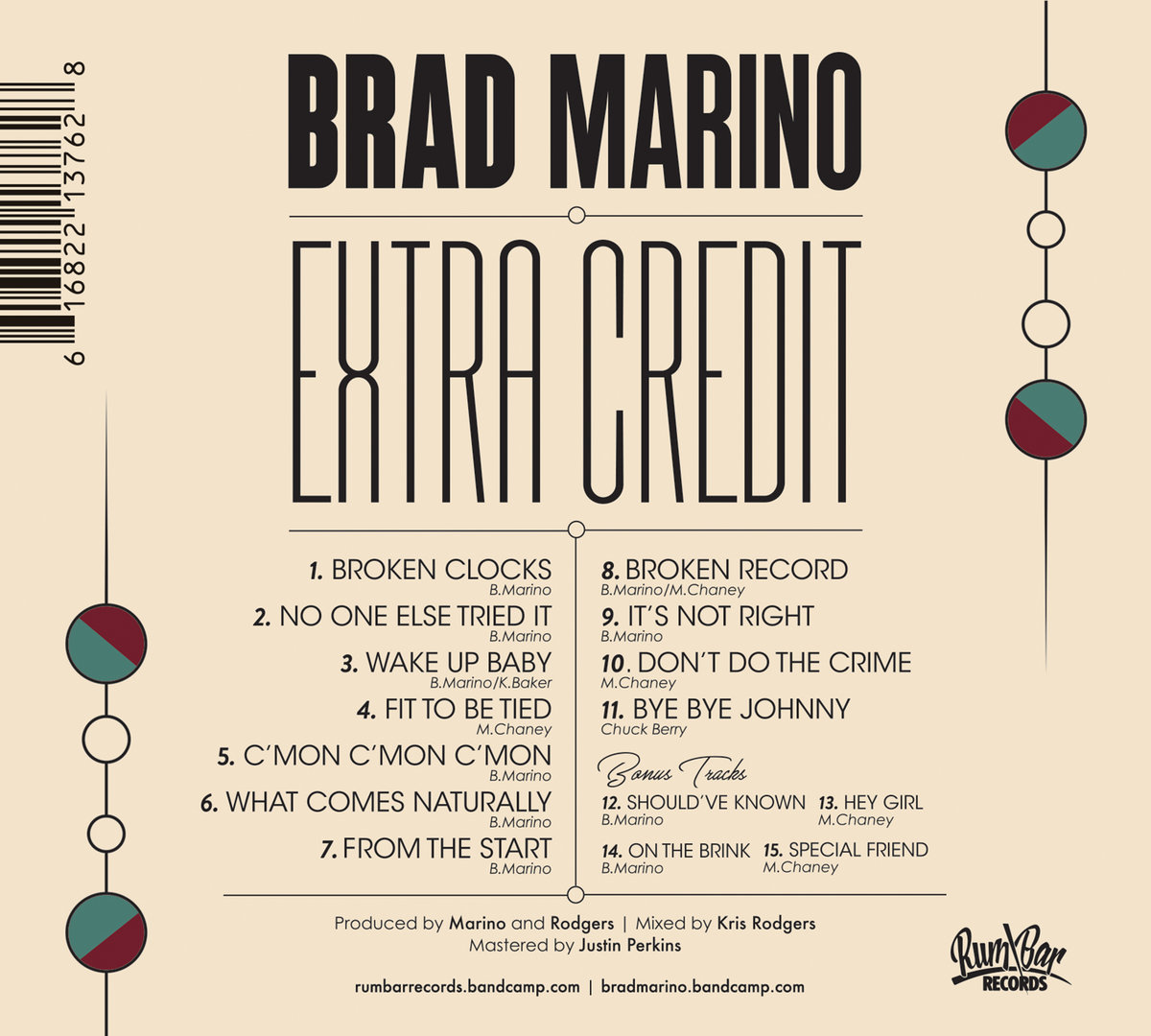 Extra Credit | Brad Marino | Rum Bar Records