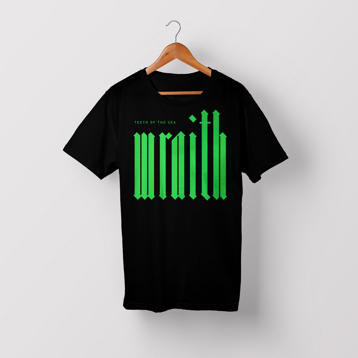 WRAITH T-shirt - GREEN ON BLACK - LAST FEW REMAINING! | Teeth Of The Sea