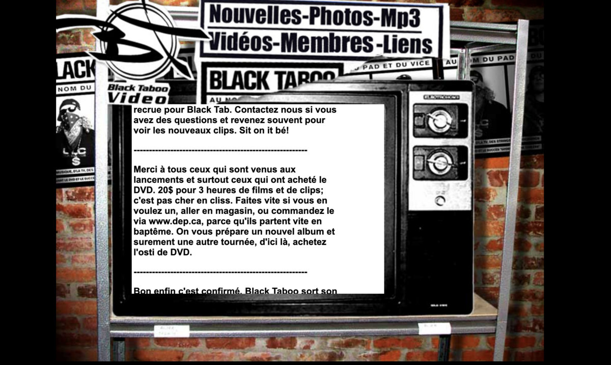 DVD old school BT THAT SHIT, THAT'S ALL | Black Taboo