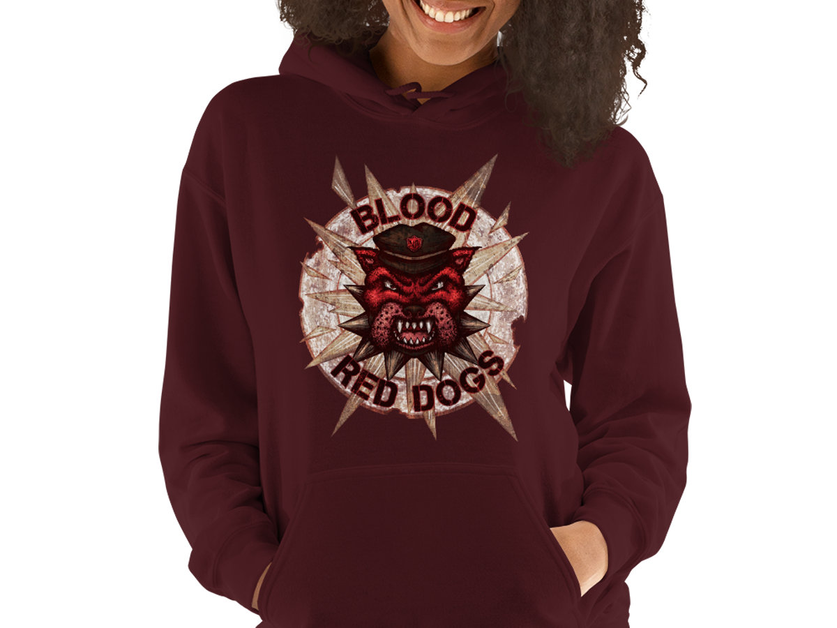 Blood Red Dogs Hoodie Maroon | Paul Shapera