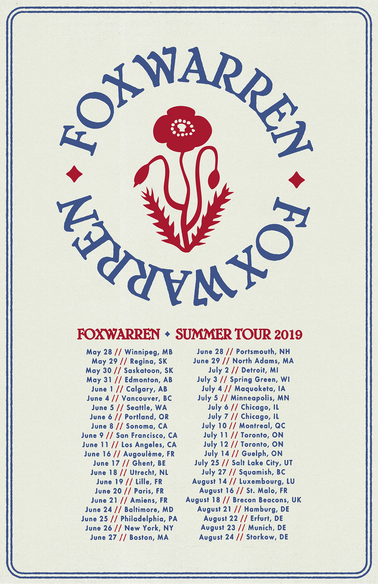 Limited Edition Summer 2019 Tour Poster | Foxwarren