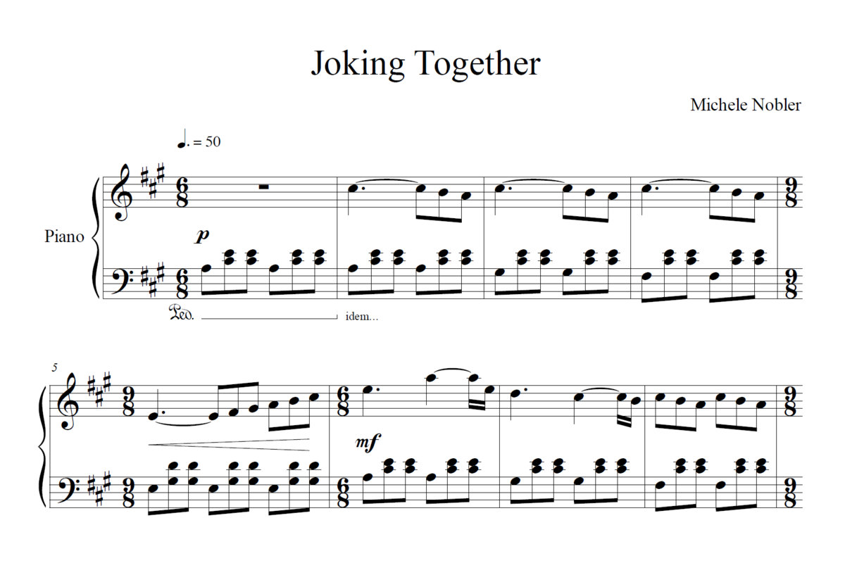 Joking Together - Piano Sheet Music & Audio | Michele Nobler
