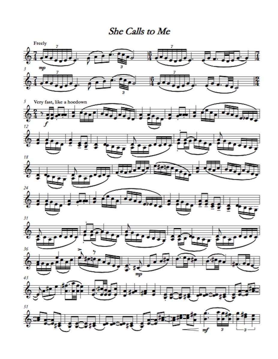 Sheet music (PDF): Infinite Progress for solo violin | Luke Cissell
