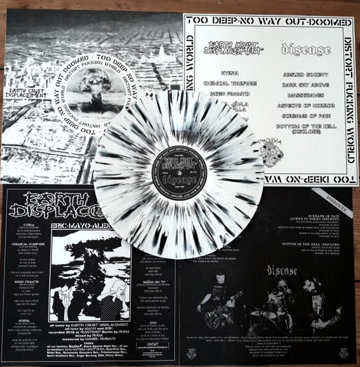 Earth Crust Displacement / Disease split LP | phobiarecords