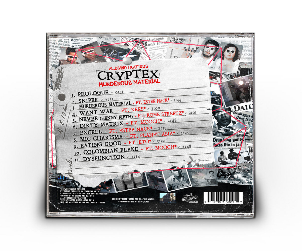 CRYPTEX: Murderous Material | al.divino | RATICUS | Tenement Music