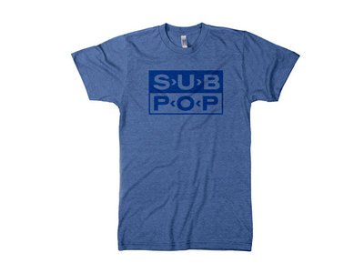 Sub Pop Logo T-Shirt - Blue w/Blue Logo | Sub Pop Records