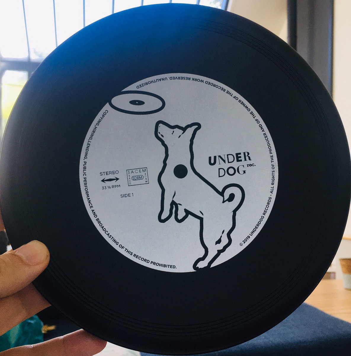 Black Vinyl Frisbee / 100 ex / 20 cm | UNDERDOG RECORDS