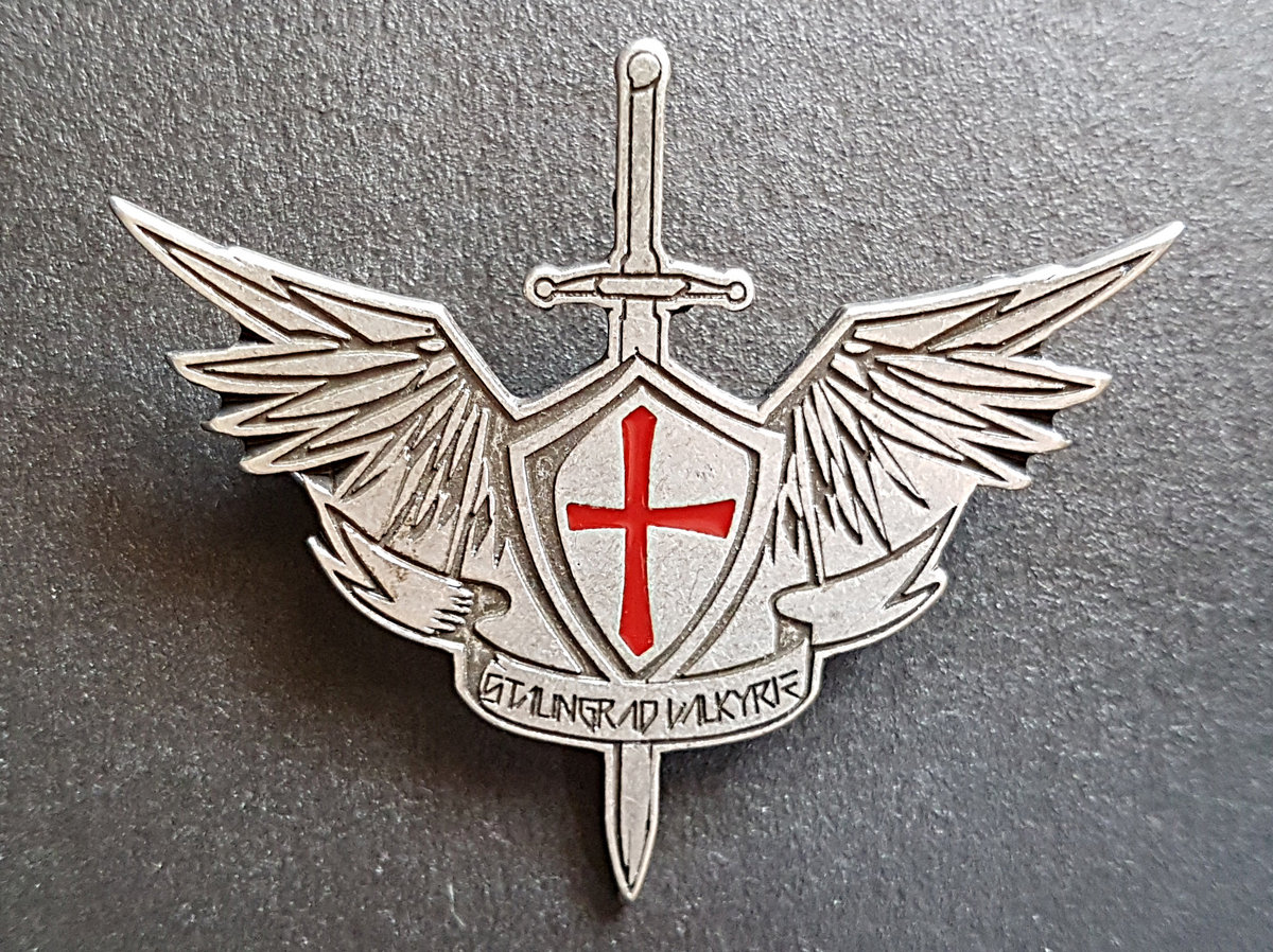 Stalingrad Valkyrie logo shaped metal pin | Kirlian Camera