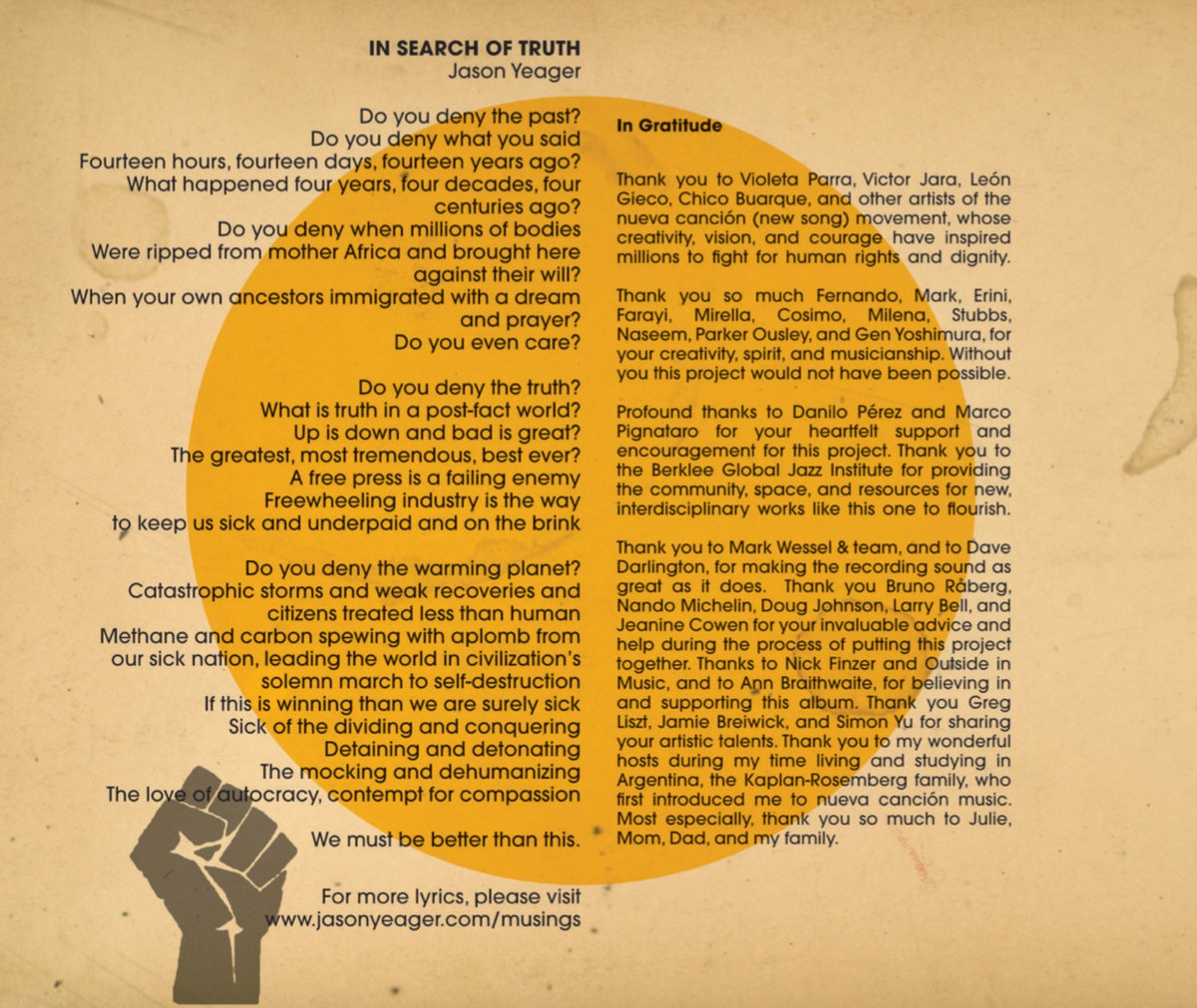 New Songs of Resistance | Jason Yeager
