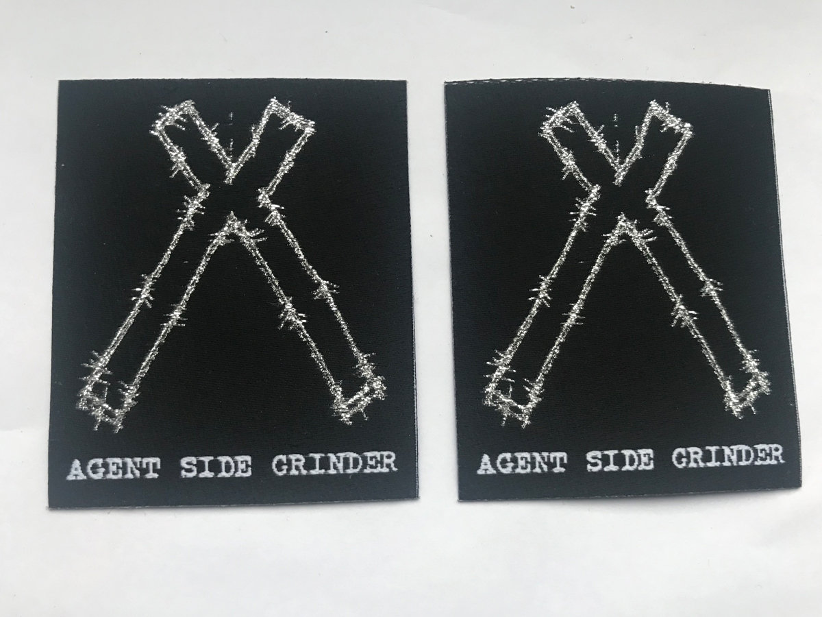 ASG embroidered patch silver/black/white | Agent Side Grinder