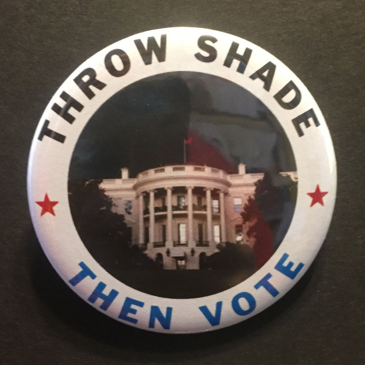 Throw Shade Then Vote Large Button 2-pak | Chunklet Industries