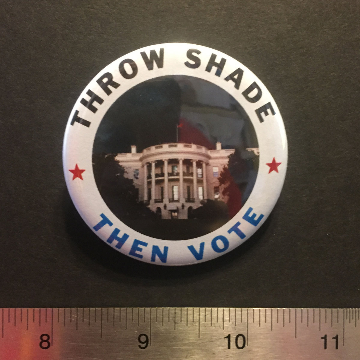Throw Shade Then Vote Large Button 2-pak | Chunklet Industries