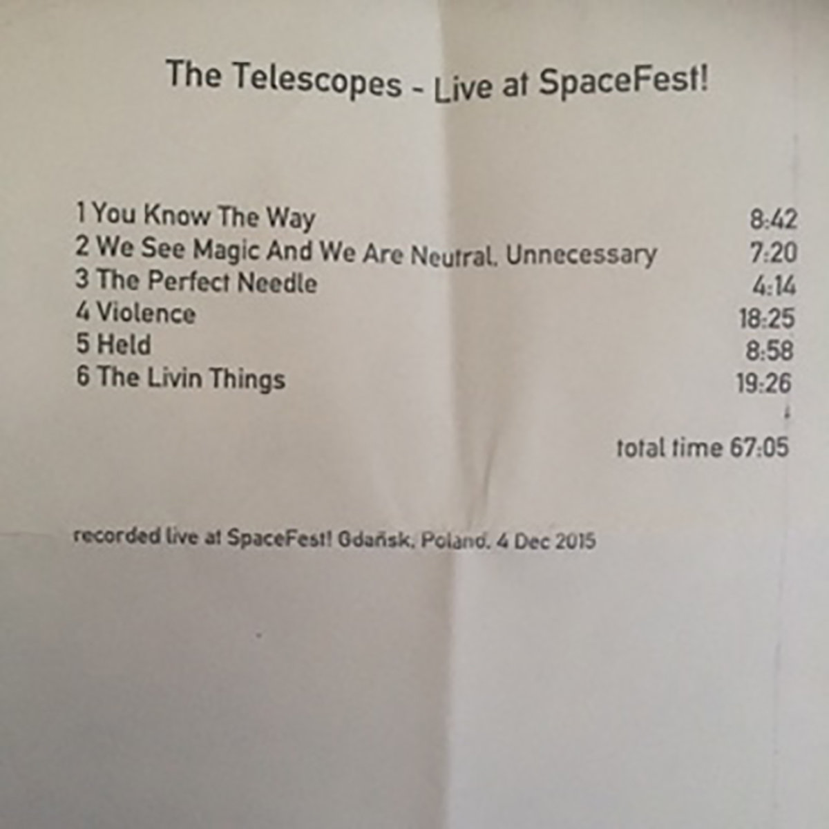 Live at Spacefest! | the telescopes