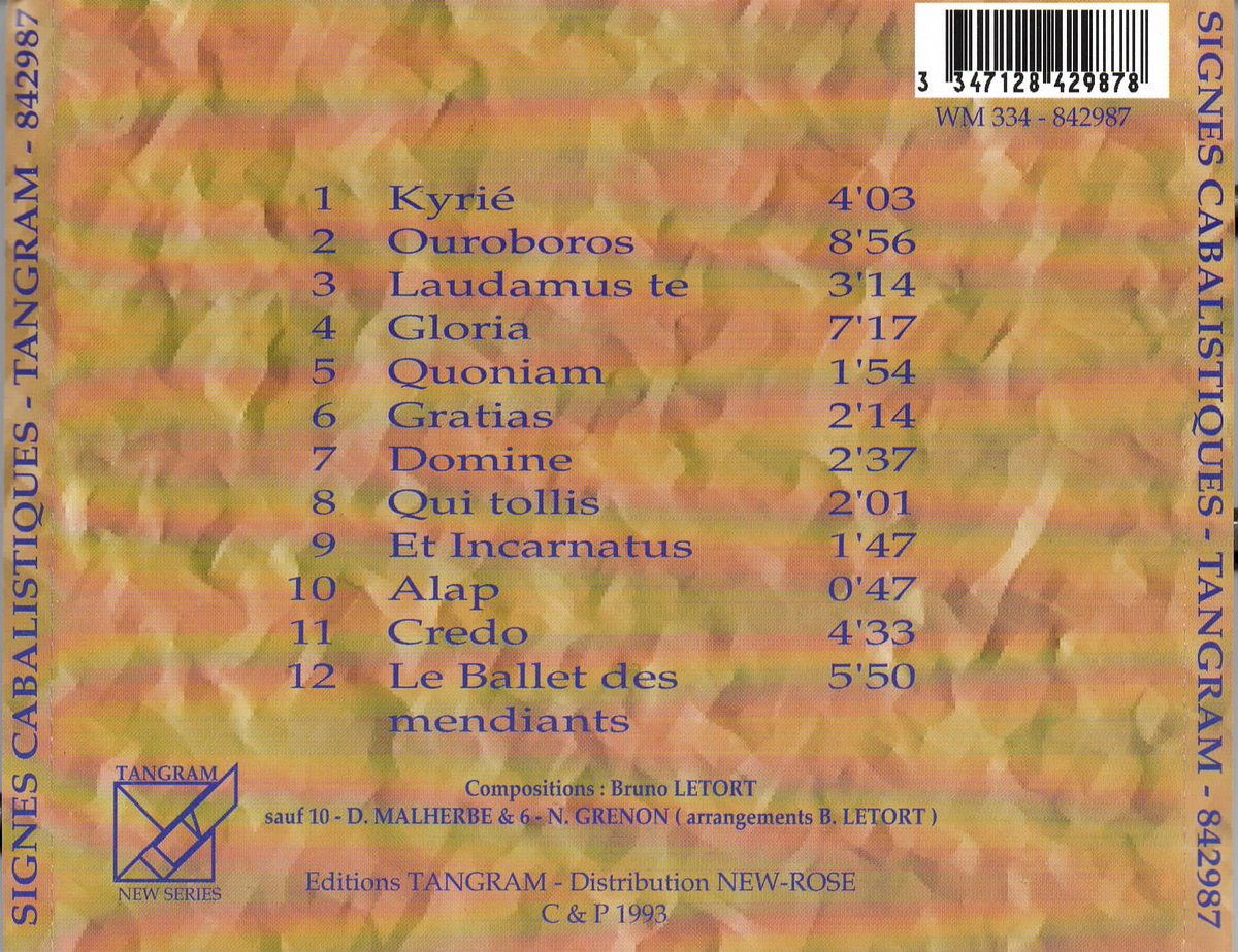 Signes Cabalistiques - (1993/02/01) Full Album | Bruno LETORT | Guy SEGERS