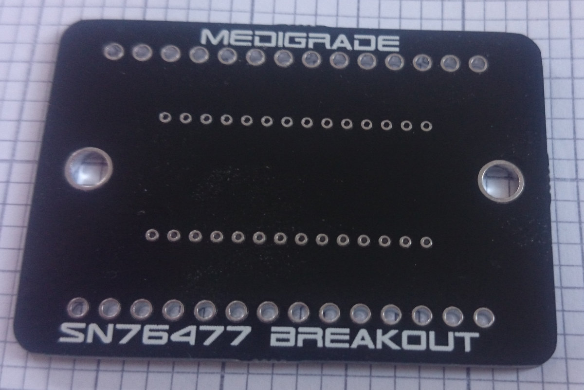 Medigrade SN76477 breakout board | Medigrade