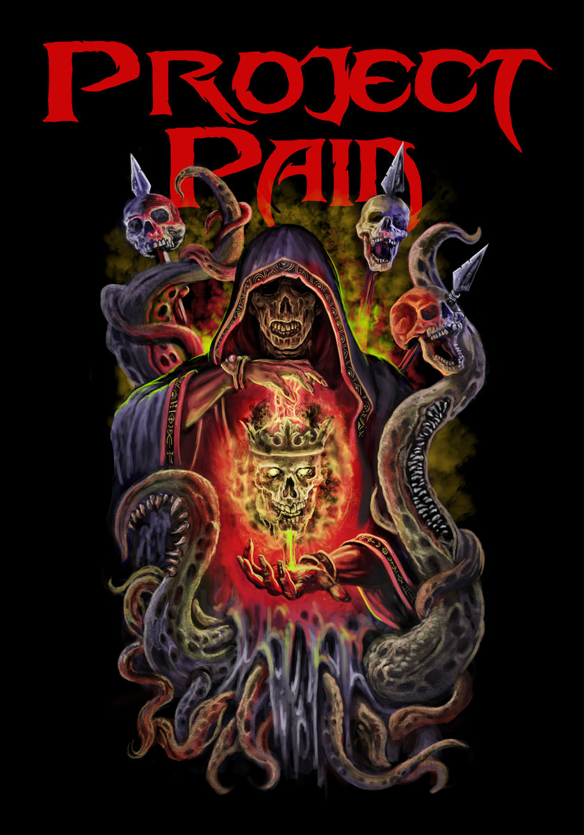 Project Pain Sorcerer and Skulls T-Shirt (incl. digital CD) | Project Pain