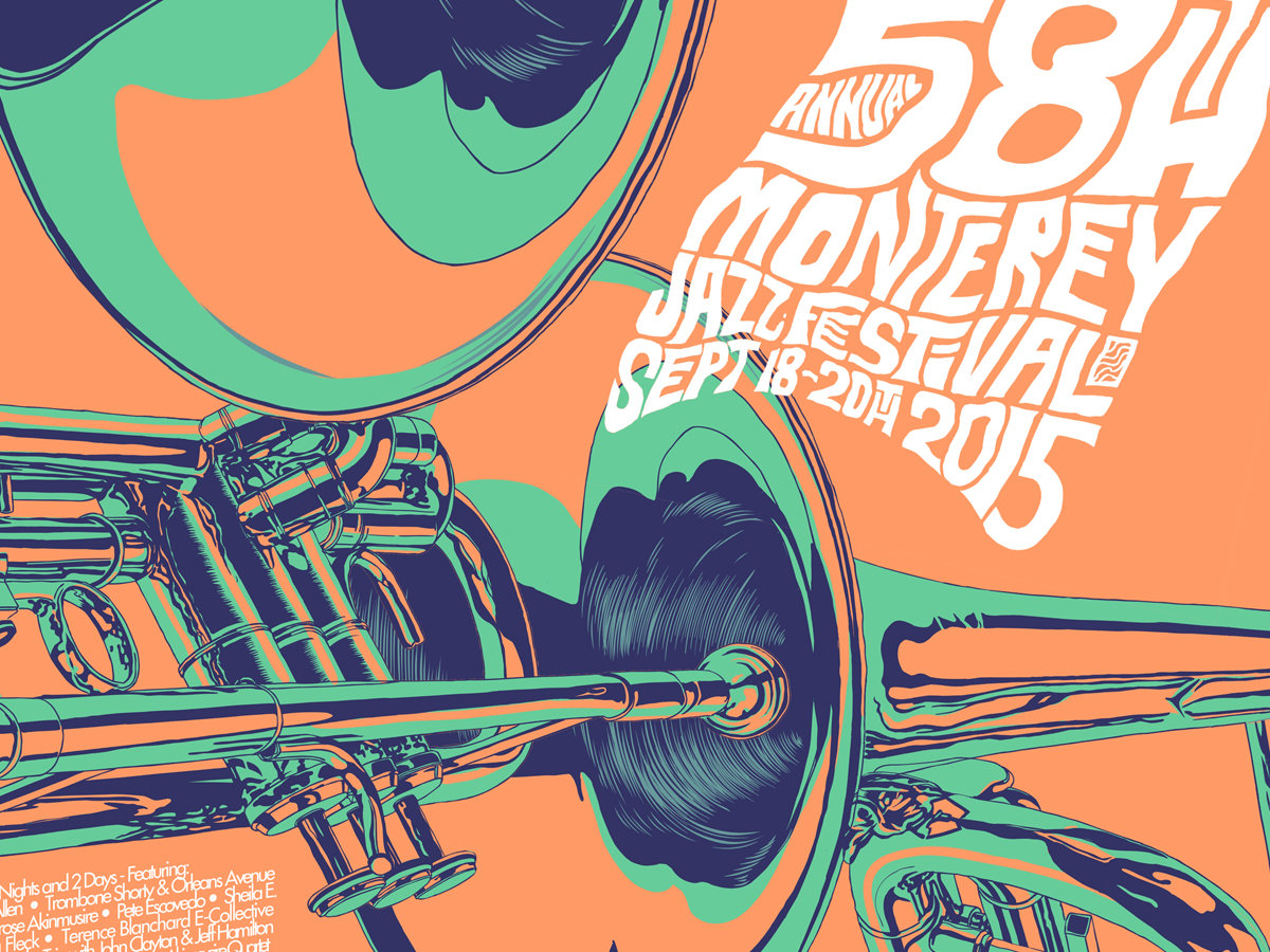 Monterey Jazz Festival 2015 - Festival Poster (A2) | Moonshake Design