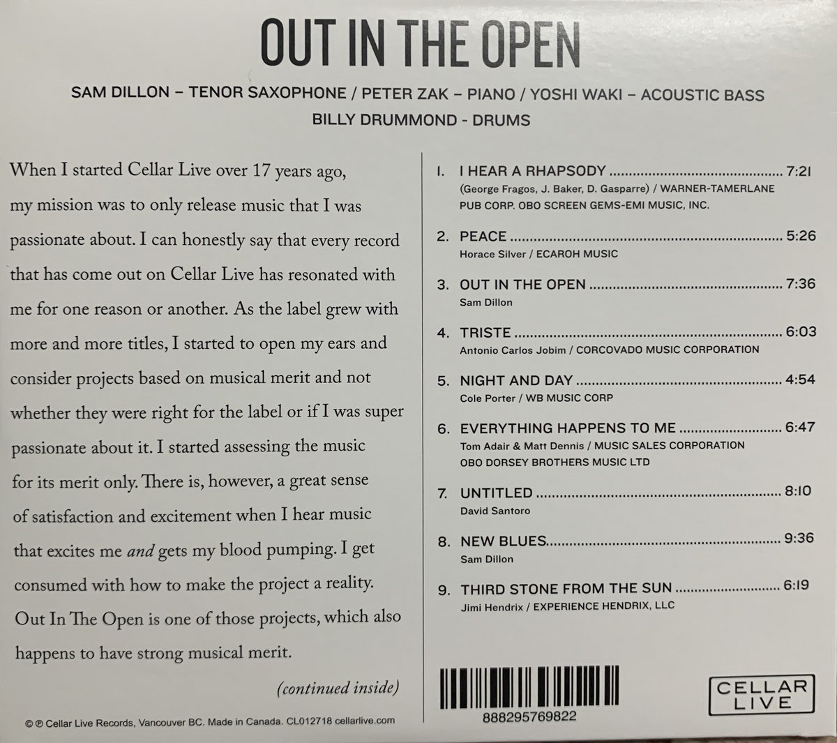 Out In The Open | Sam Dillon