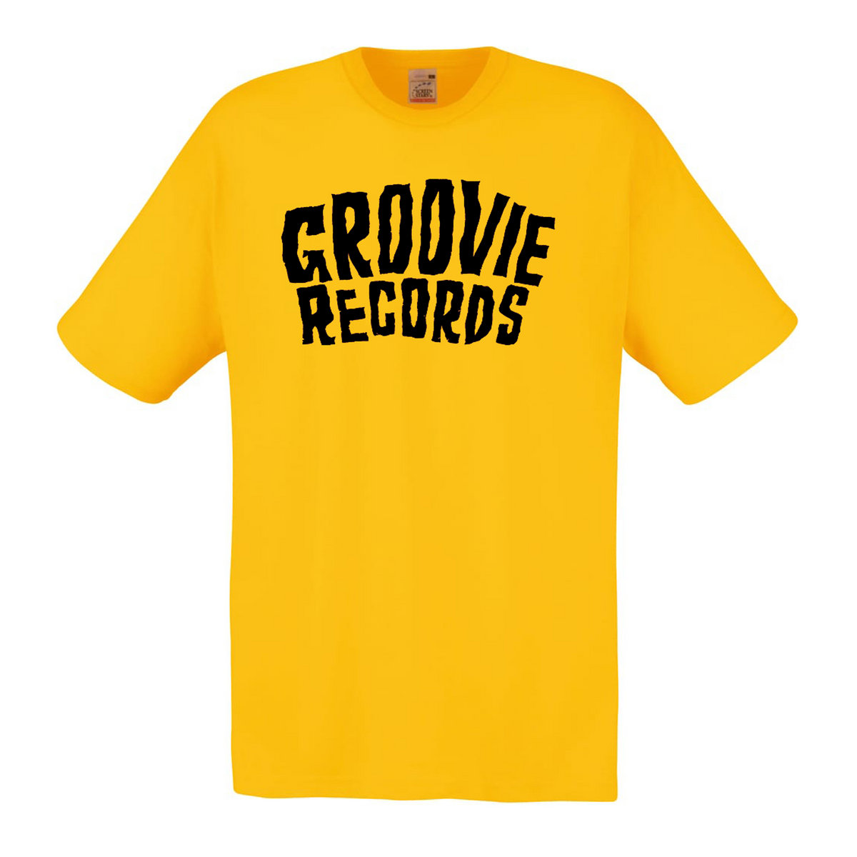 YELLOW T-SHIRT CLASSIC LOGO | GROOVIE RECORDS