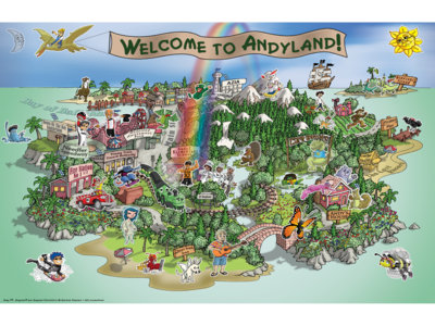 Official Andyland Map Placemat + free song! | Andy Z