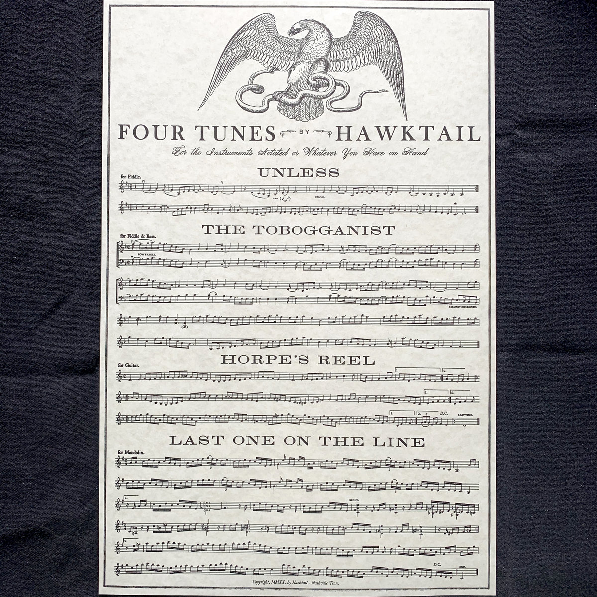 "Four Tunes" Music Print | Hawktail
