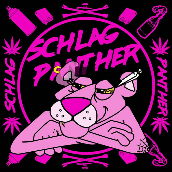 Pink Panther Smoking Weed