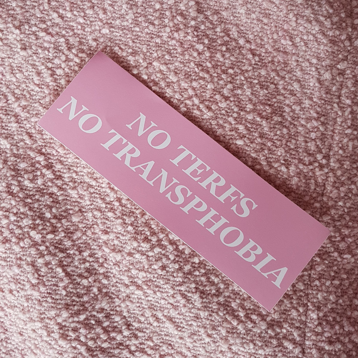 NO TERFS NO TRANSPHOBIA STICKER | peachflavoredramen