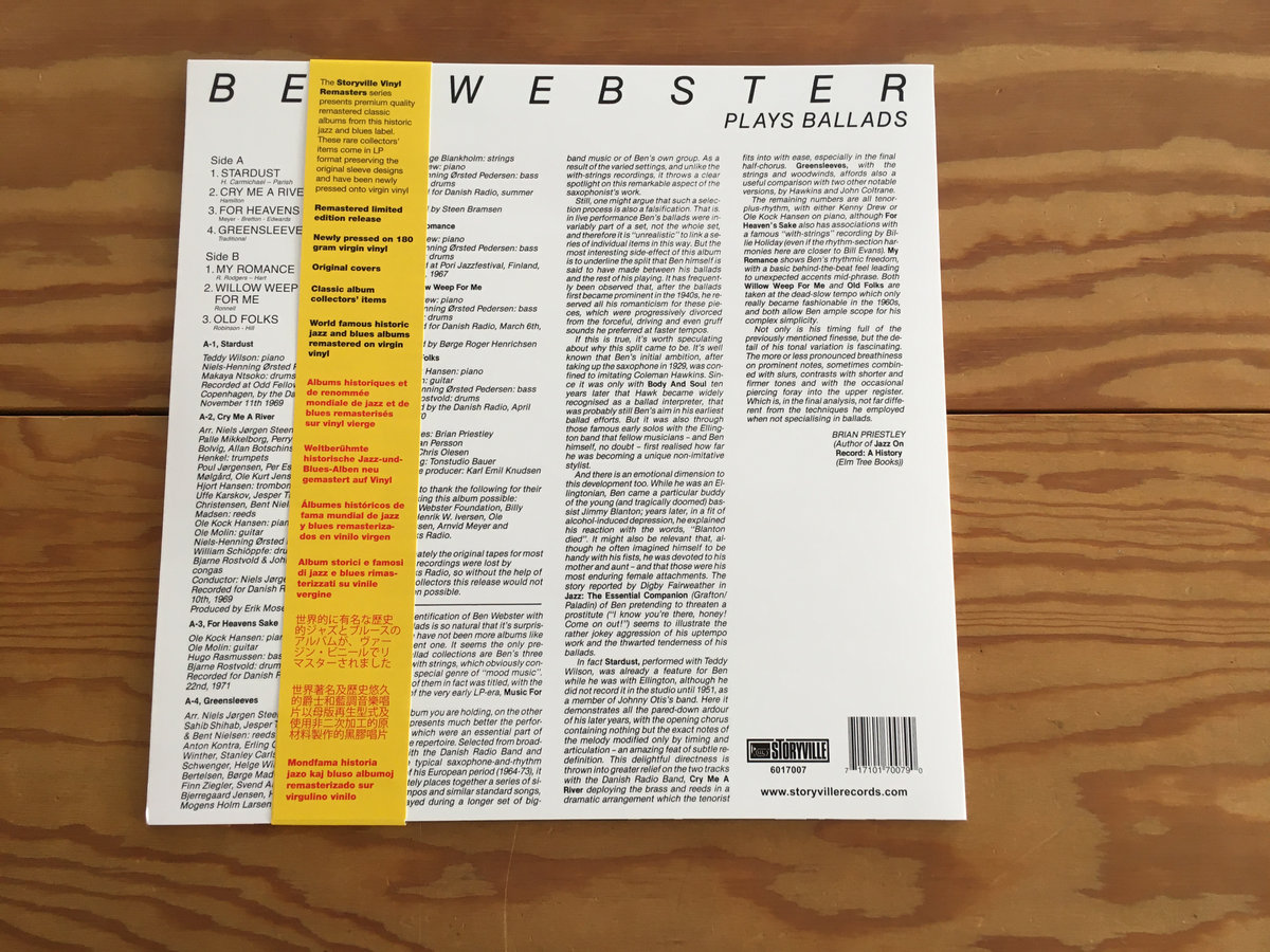 Plays Ballads | Ben Webster | Storyville Records