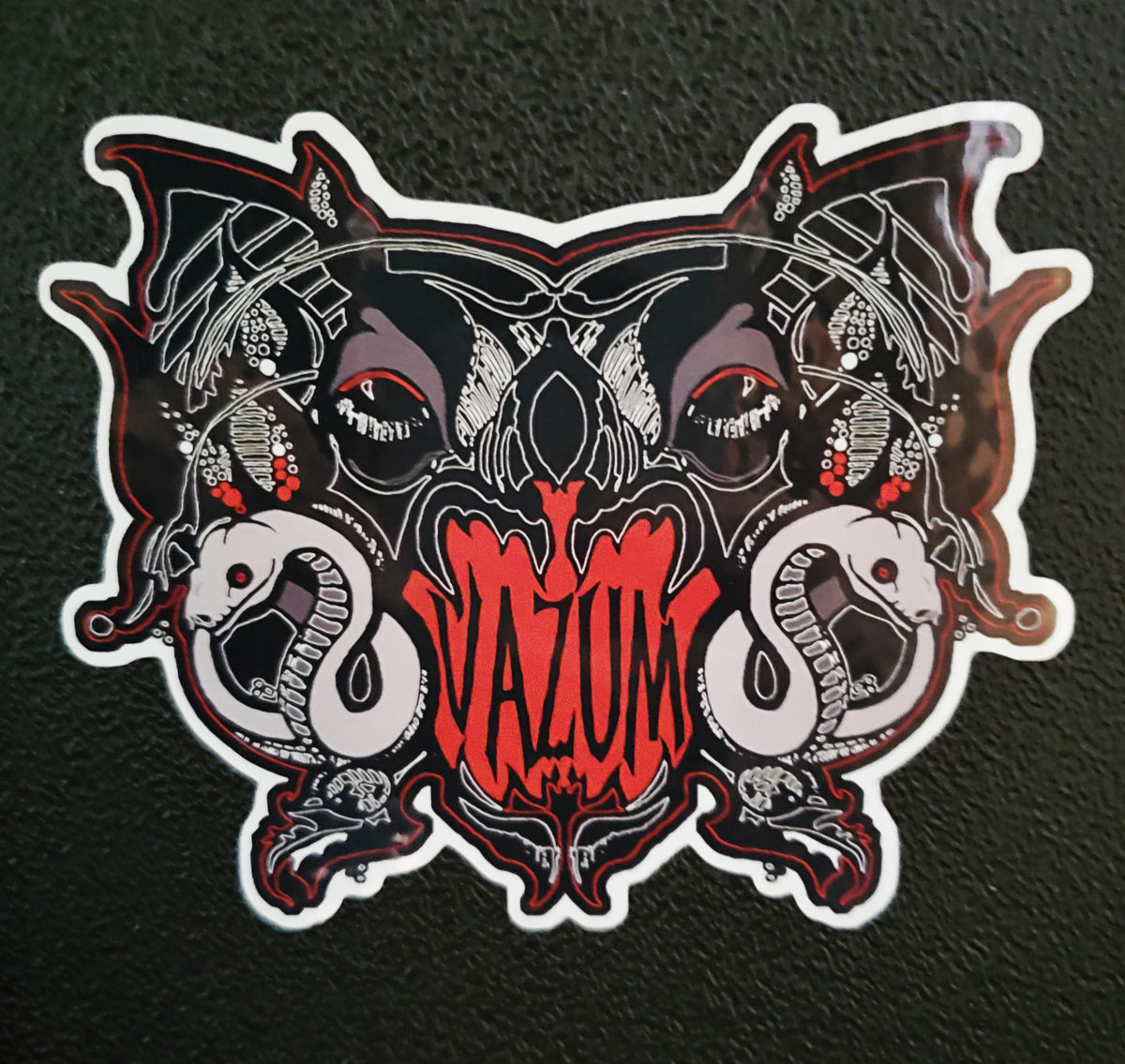 Glossy Vampire Bat Logo Vinyl Sticker | VAZUM