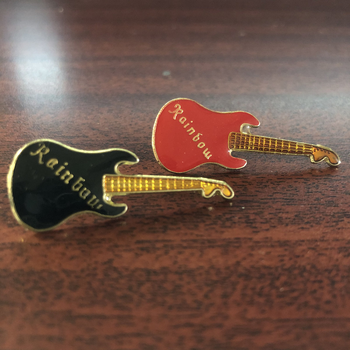 Vintage RAINBOW GUITAR Enamel Pin | Rainbow