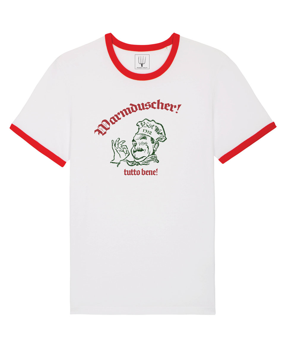 Warmduscher "All Good" Peasant Vitality Red Ringer T's | Warmduscher