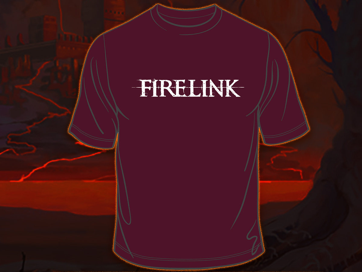 Maroon + White Logo T-Shirt | Firelink