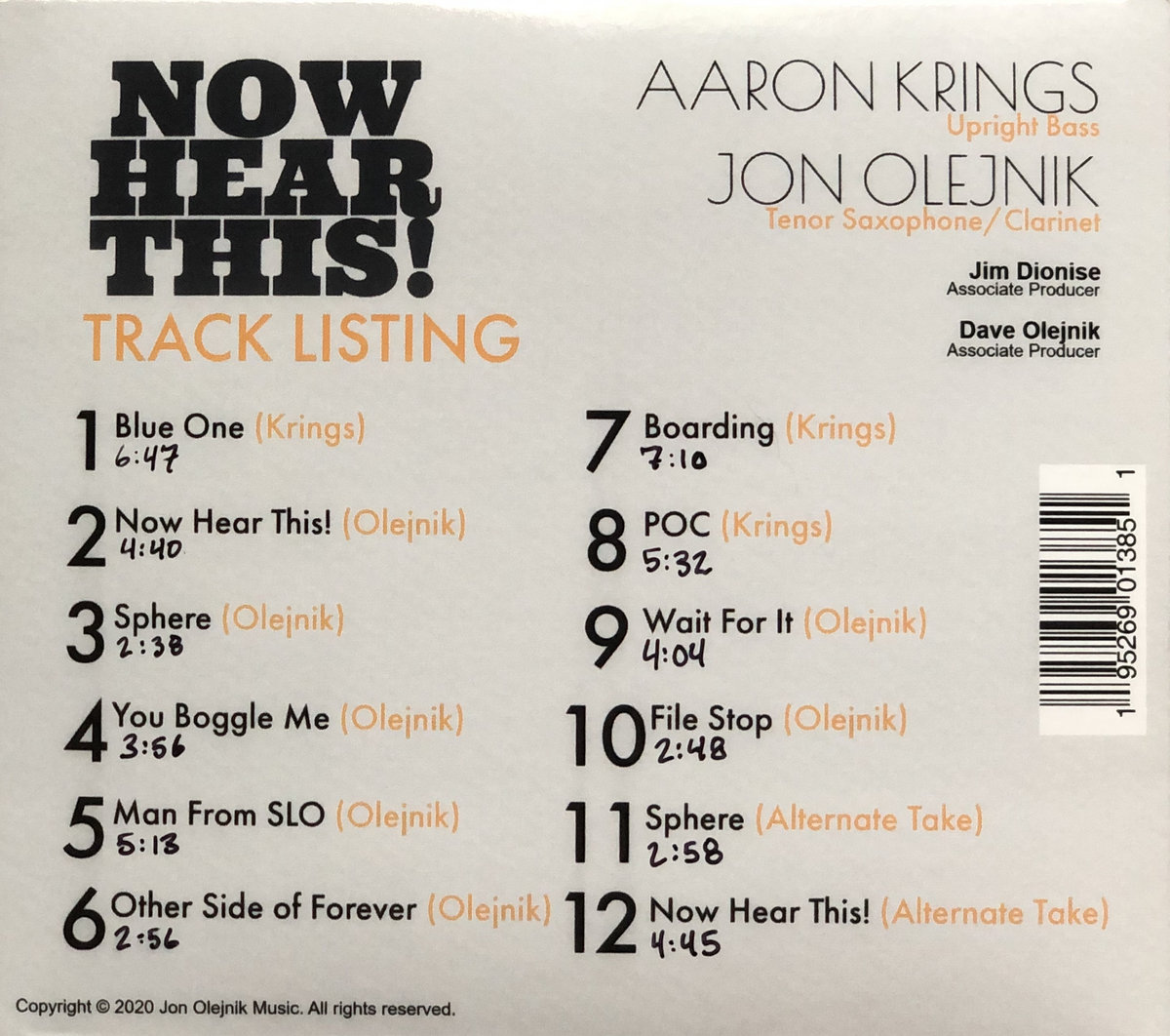 Now Hear This! | Jon Olejnik & Aaron Krings | Jon Olejnik
