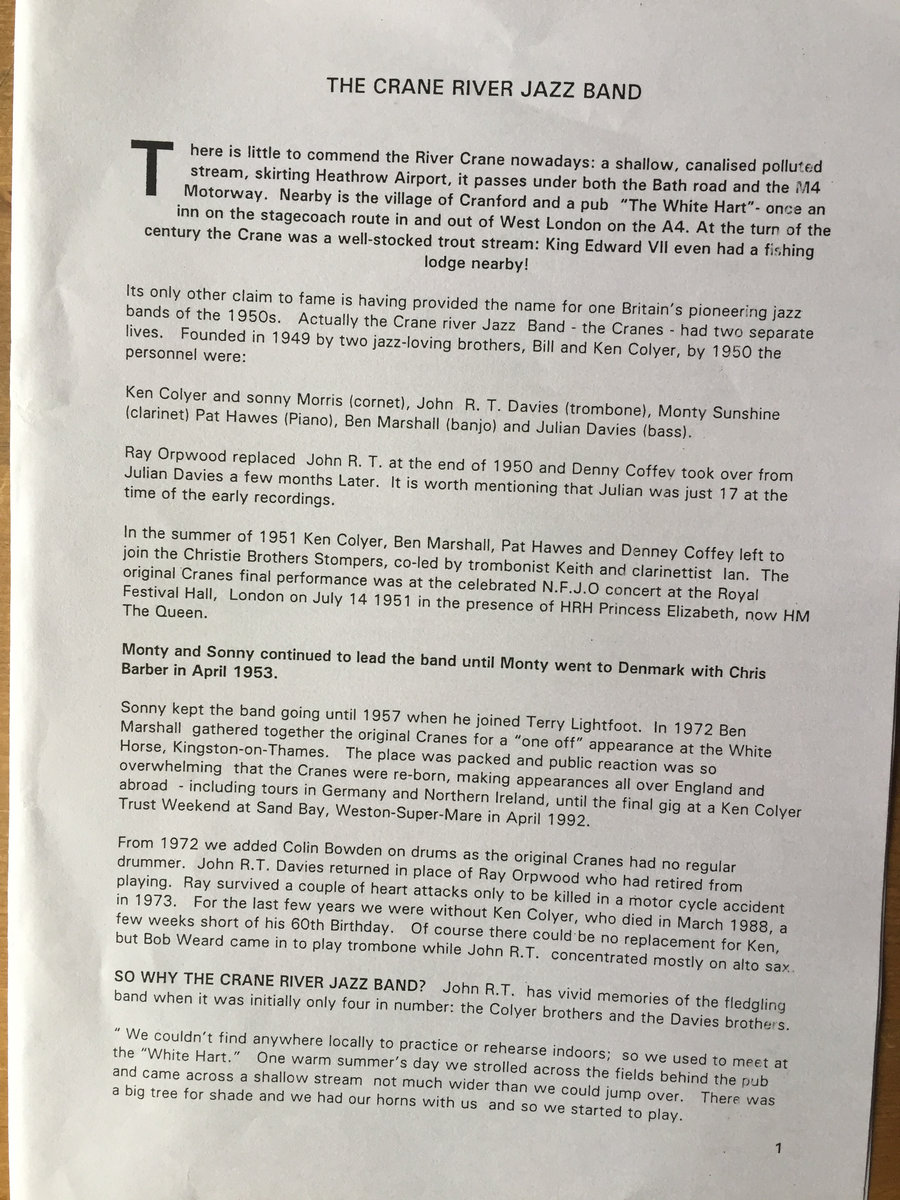 The Crane River Jazz Band | The Crane River Jazz Band | Cadillac Records