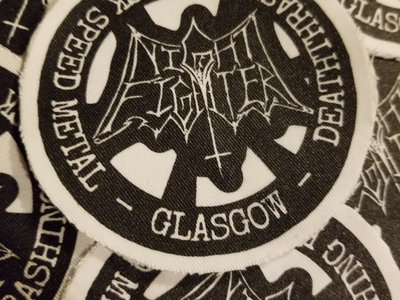 Deaththrashing Black Speed Metal logo patch | Night Fighter