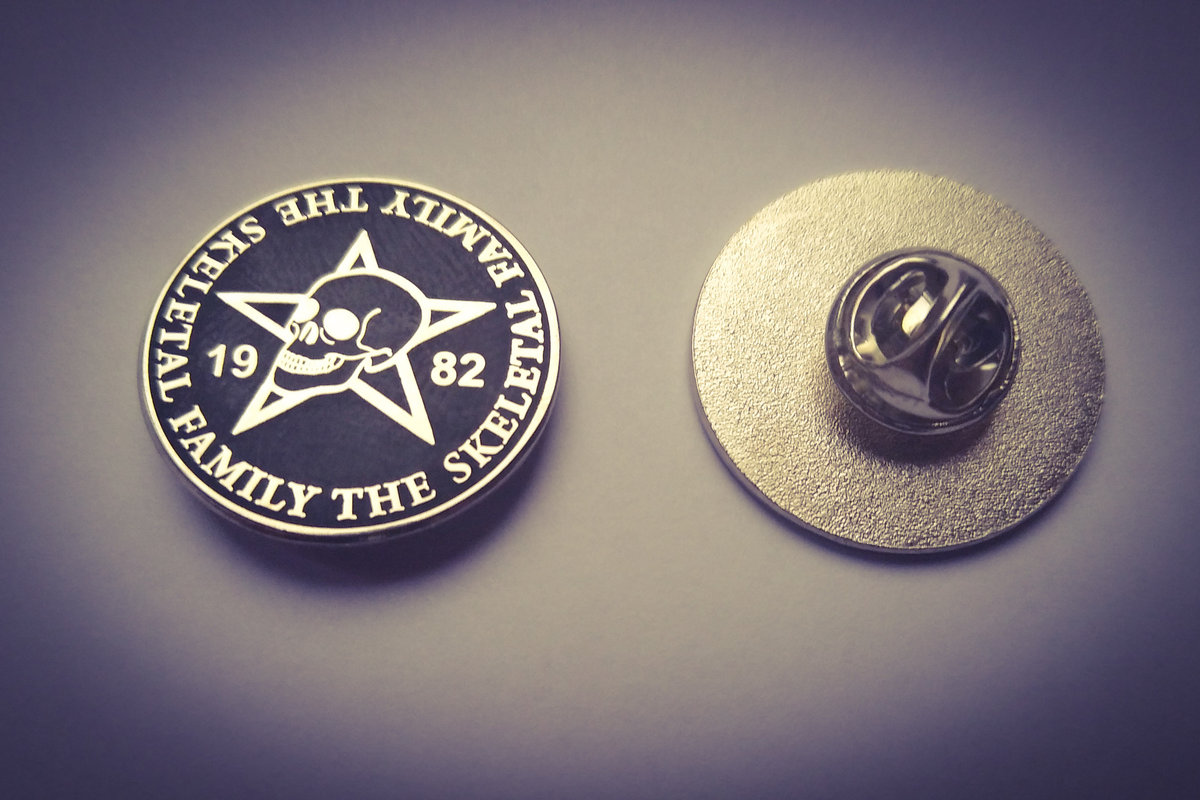 Skull Logo Black / Silver Hard enamel pin badge | Skeletal Family