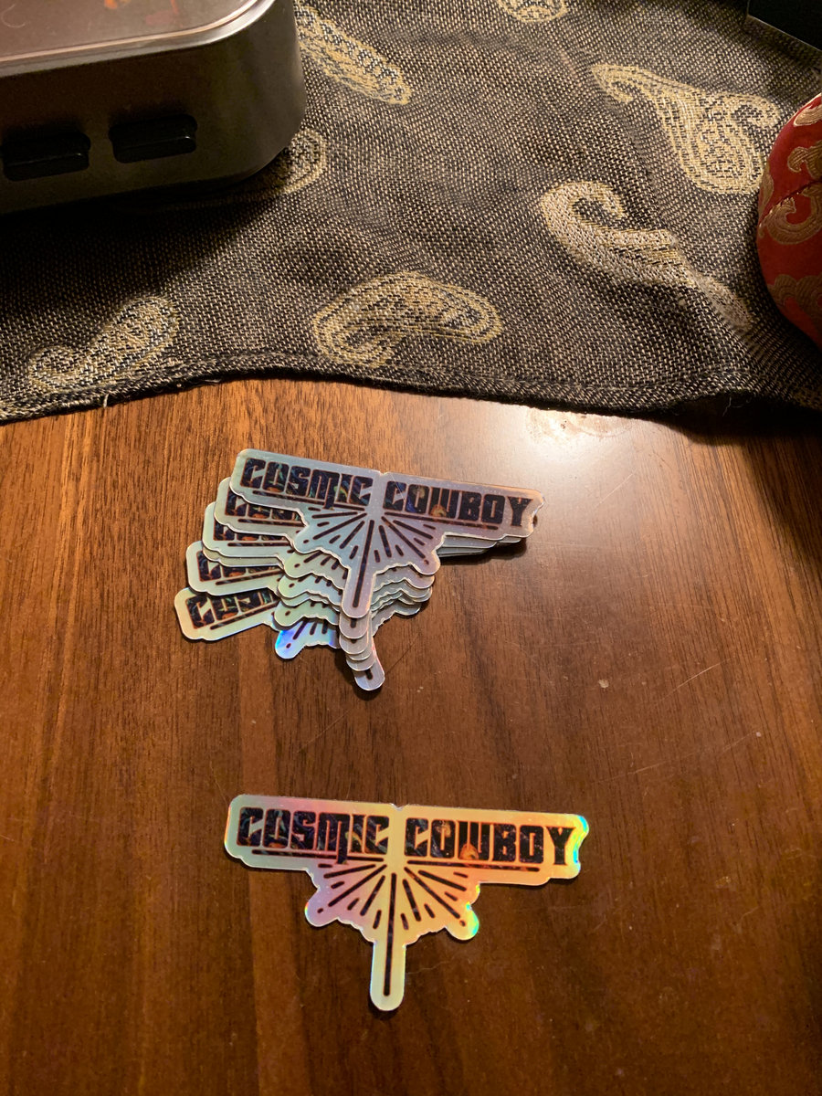 CC Logo Holographic Die Cut Stickers | Cosmic Cowboy