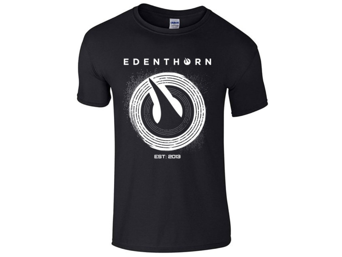 Established 2013 Vinyl Print Black T-Shirt | Edenthorn
