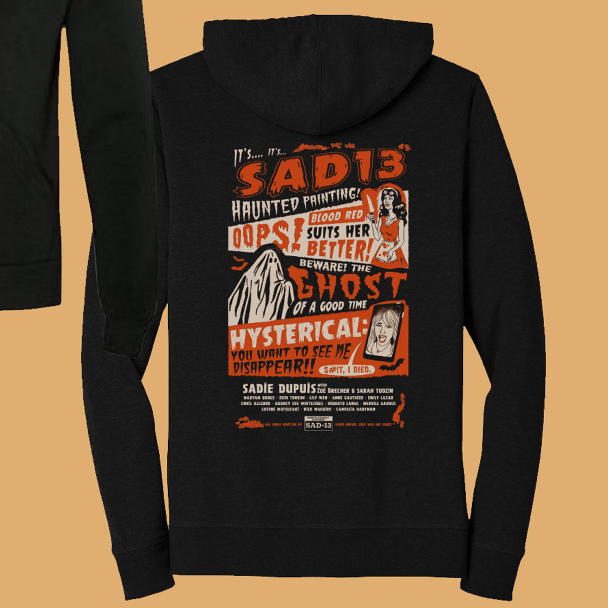 Triple Feature Horror Hoodie by Corinne Dodenhoff | Sad13