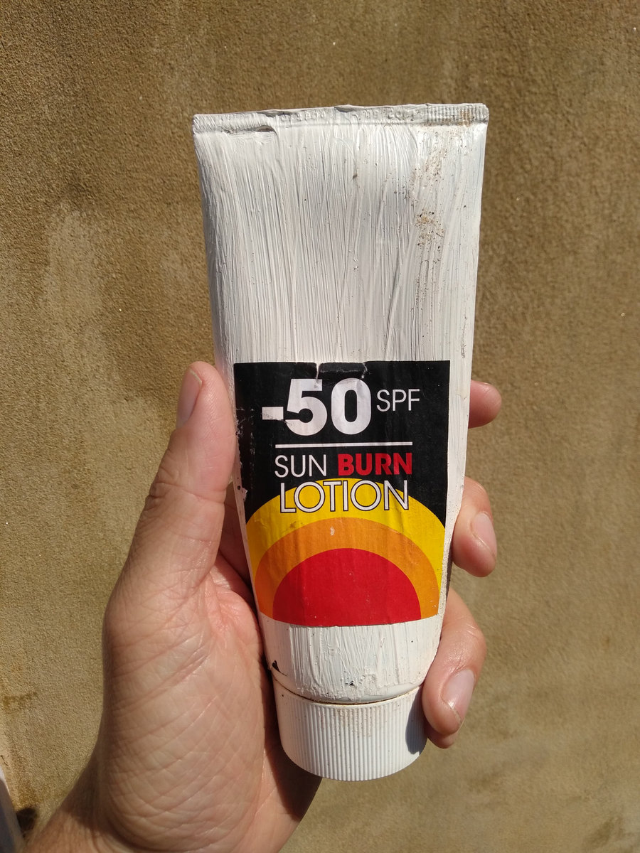 Sun Burn Lotion Prop | Head In A Jar