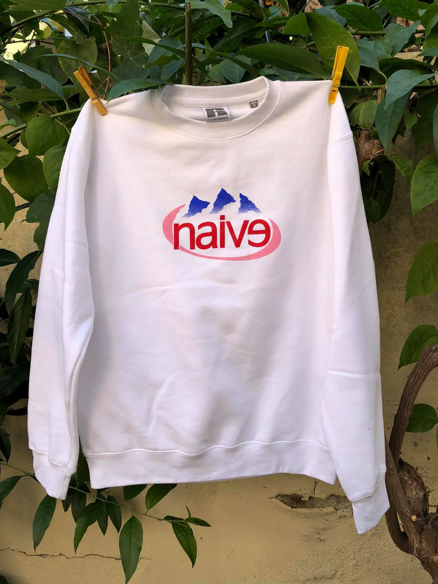 naive original logo sweatshirt - white | naive
