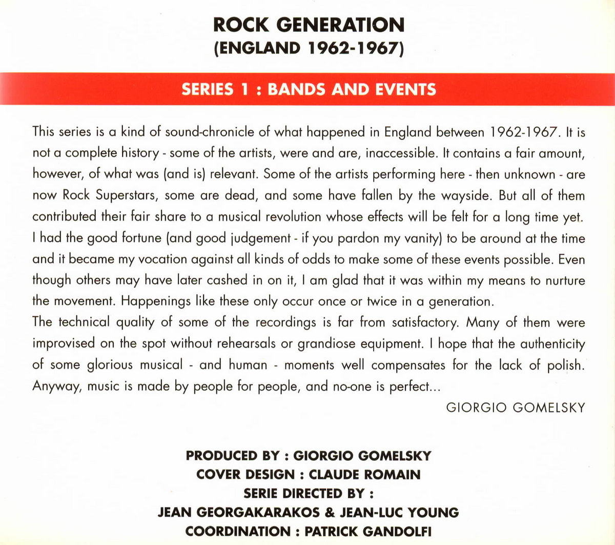 Rock Generation - Volume 4 - (1964/10/01) | Graham BOND ORGANISATION ...