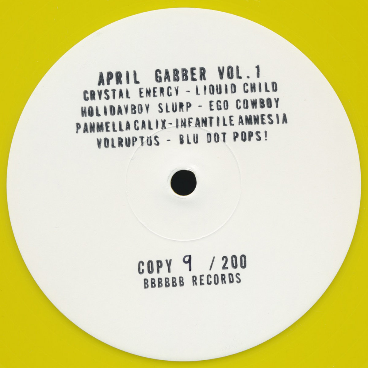 APRIL GABBER VOL.1 (limited edition) | V.A. | bbbbbb recors