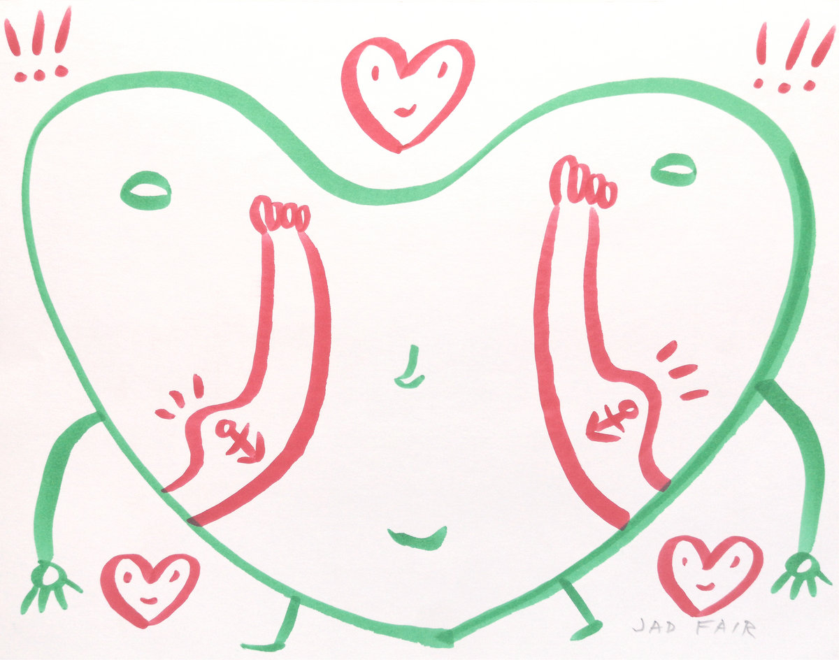 Jad Fair's Original Drawing: Strong Heart | Folk Wisdom
