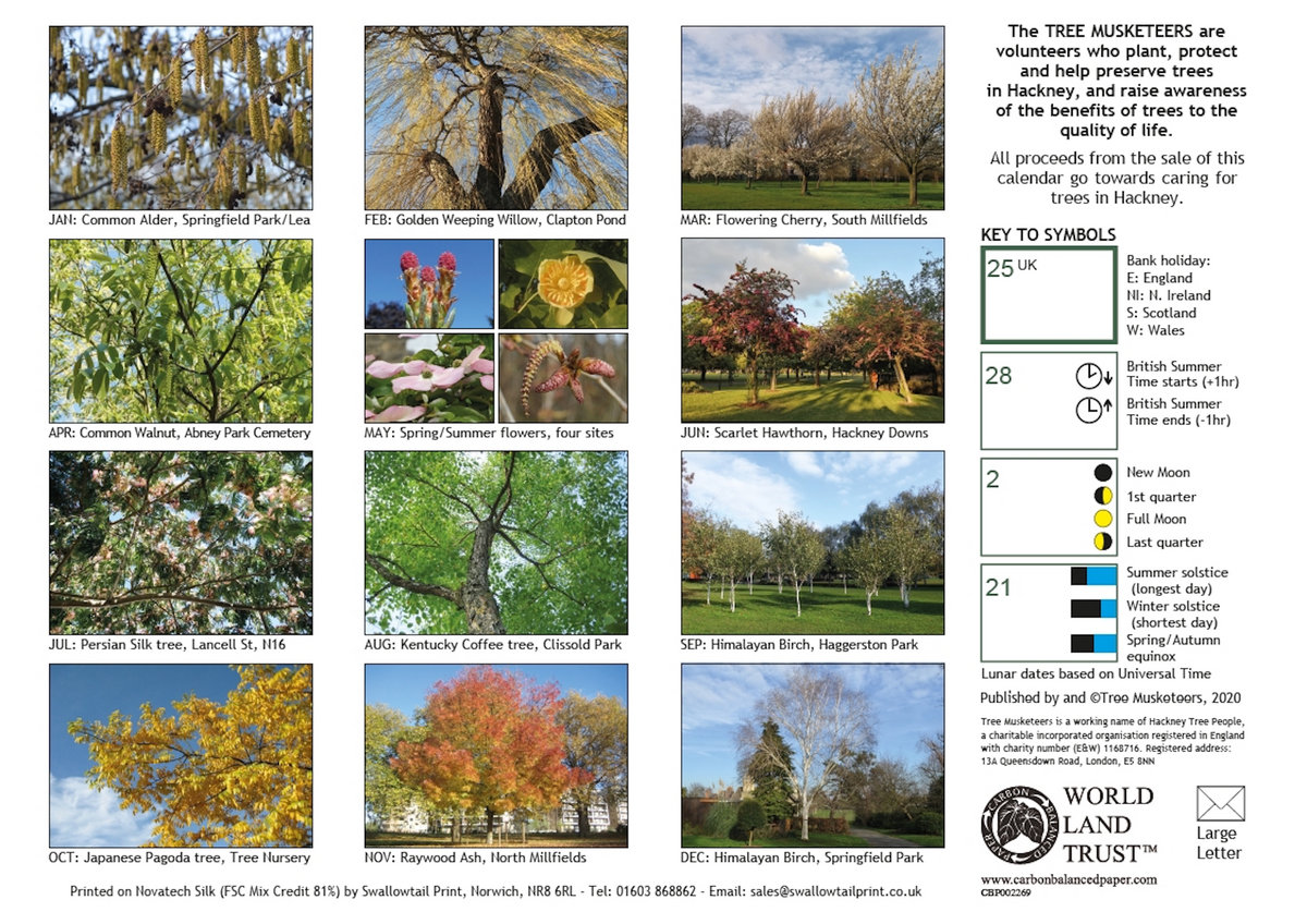 Hackney Trees Calendar 2021 | Full Time Hobby